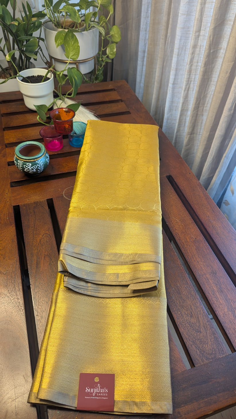 Nita Ambani Inspired Golden Saree – Sunitha's Sarees